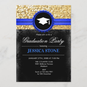 Royal Blue 2021 Graduation Invitations | Zazzle