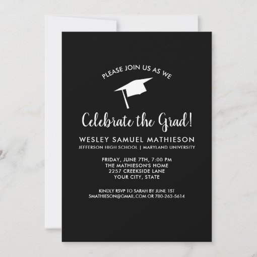 Graduation Party Invitation Congrats Grad Photo | Zazzle
