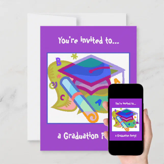 Graduation Party Invitation - Grade/Middle School | Zazzle
