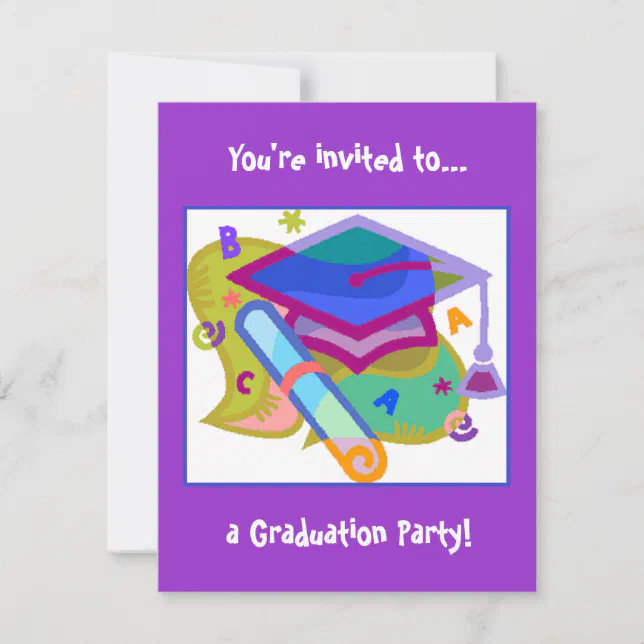Graduation Party Invitation - Grade/Middle School | Zazzle