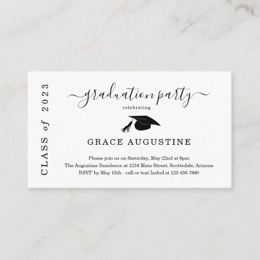 Graduation Party Invitation Insert | Zazzle