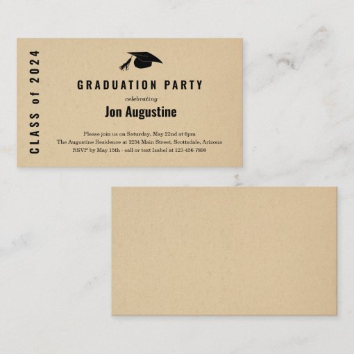 Graduation Party Invitation Insert | Zazzle