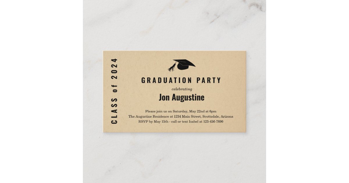 Graduation Party Invitation Insert | Zazzle