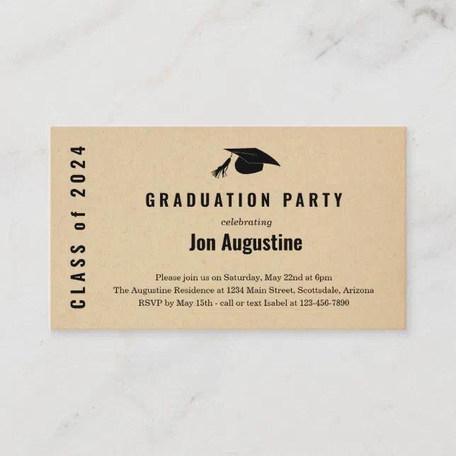 Graduation Party Invitation Insert | Zazzle
