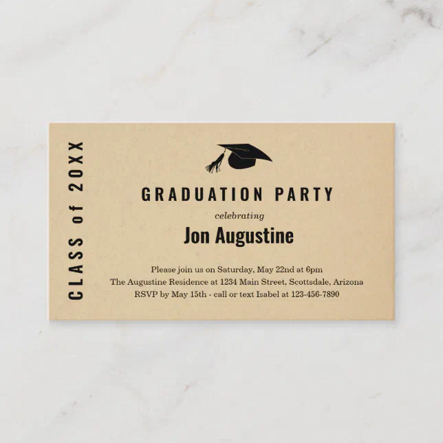Graduation Party Invitation Insert | Zazzle