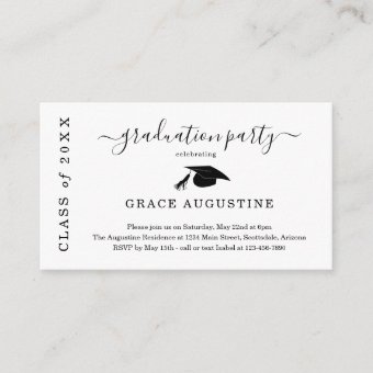 Graduation Party Invitation Insert | Zazzle