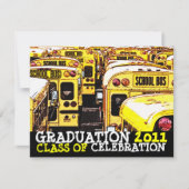 Graduation Party Invitation School Bus 7 | Zazzle