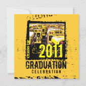 Graduation Party Invitation School Bus 9 | Zazzle