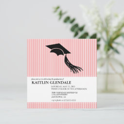 Graduation Party Invitation with Cap and Tassel | Zazzle