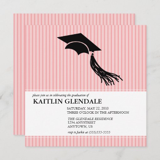 Graduation Party Invitation with Cap and Tassel | Zazzle