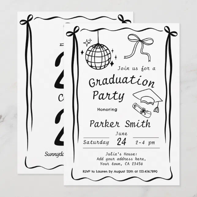 Graduation Party Modern Invitation | Zazzle