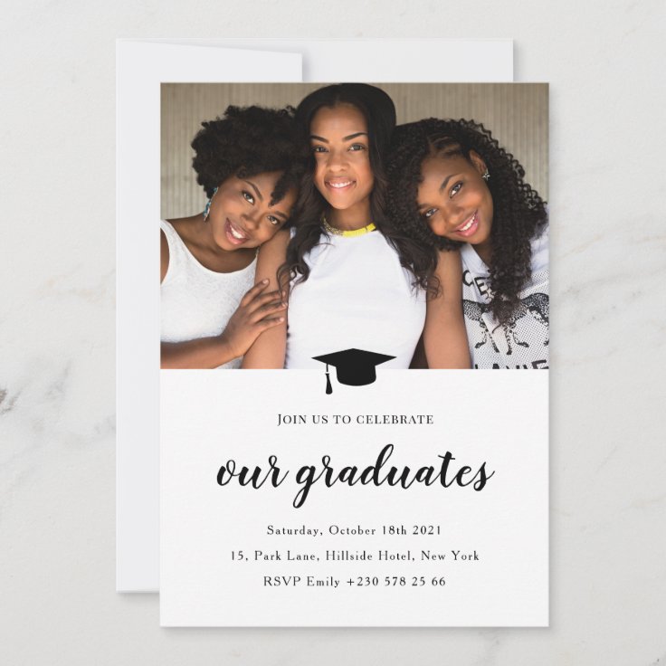 graduation party modern university dinner invitati invitation | Zazzle