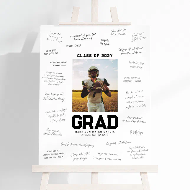 Graduation party one photo signature board | Zazzle