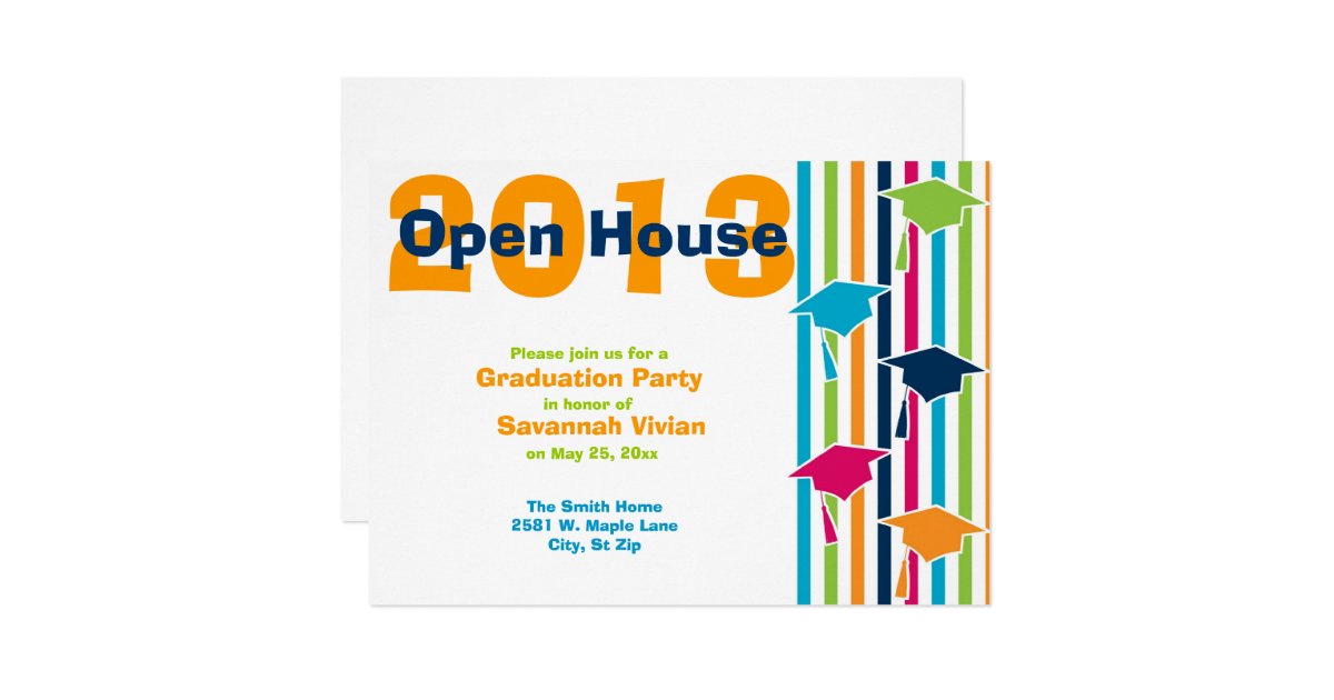 Graduation Party Open House Invitations | Zazzle