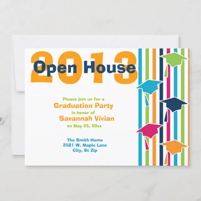 Graduation Party Open House Invitations | Zazzle