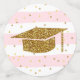 Graduation Party Photo Gold Glitter Pink Table Confetti | Zazzle