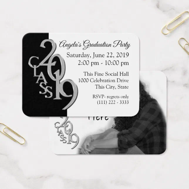 Graduation Party Photo Insert Card 2019 | Zazzle