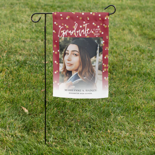 Graduation Party Photo Lawn Flag | Zazzle