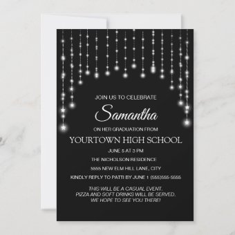 Graduation Party Photo Movie Reel Cinema Stars Invitation | Zazzle