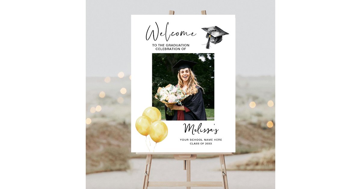 Graduation Party Photo Welcome Foam Board | Zazzle