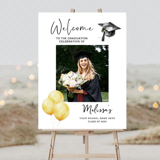 Graduation Party Photo Welcome Foam Board | Zazzle
