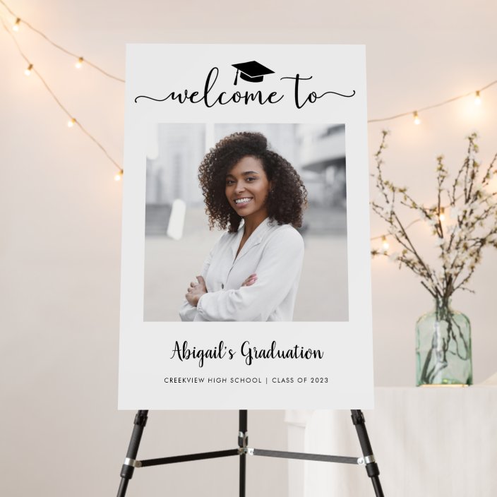 Graduation Party Photo Welcome Sign | Zazzle.com