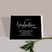 Graduation Party QR Code Gold Modern Typography Enclosure Card | Zazzle