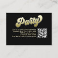 Graduation Party QR Code Gold Modern Typography Enclosure Card | Zazzle