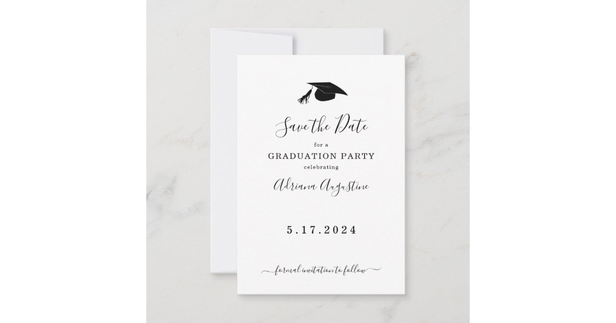 Graduation Party Save the Date Insert Invitation | Zazzle