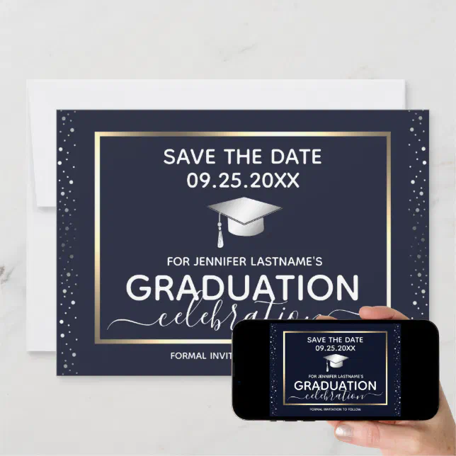 Graduation Party Save the Date Invitation | Zazzle