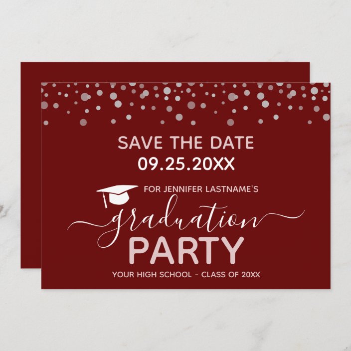 Graduation Party Save the Date Invitation | Zazzle.com