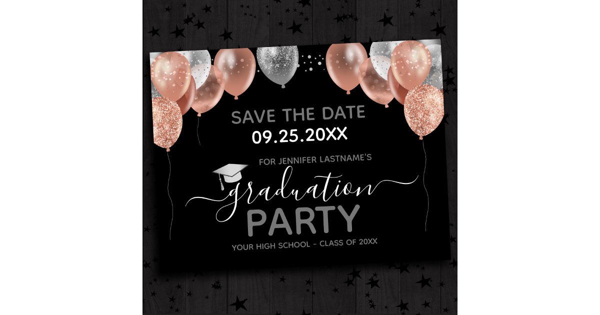 Graduation Party Save the Date Invitation Postcard | Zazzle