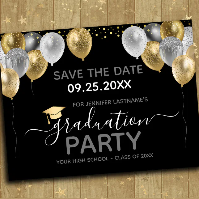 Graduation Party Save the Date Invitation Postcard | Zazzle