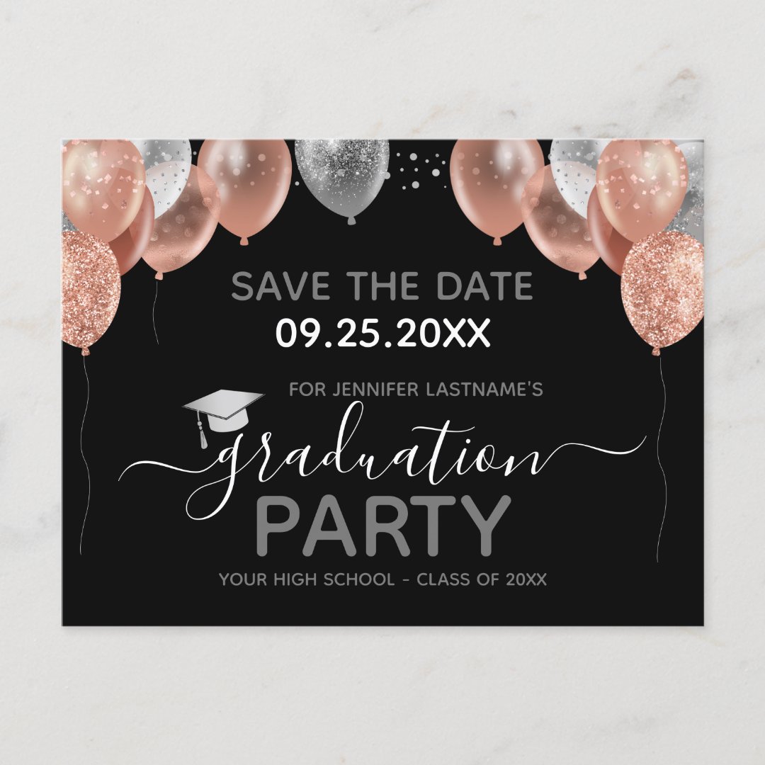 Graduation Party Save the Date Invitation Postcard | Zazzle