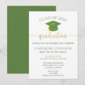Graduation Party School Colors Green & Gold Invitation | Zazzle