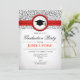 Graduation Party - Silver White Red Invitation | Zazzle