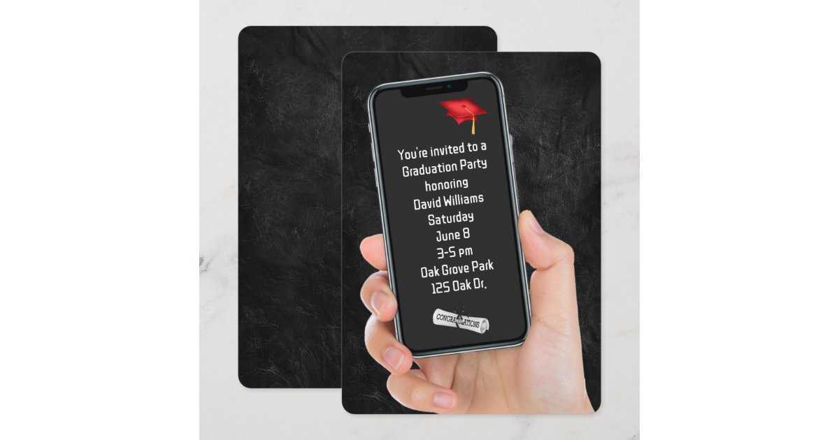 Graduation Party Text Message Invitation | Zazzle