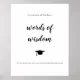 graduation party university words of wisdom advice poster | Zazzle