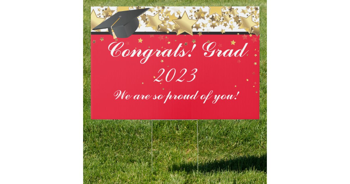 Graduation Party Yard Sign-Large Size Sign | Zazzle