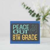 Graduation Peace Out 8th Grade Party Postcard | Zazzle