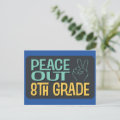 Graduation Peace Out 8th Grade Party Postcard | Zazzle