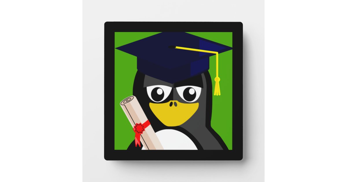 GRADUATION PENGUIN PLAQUE | Zazzle