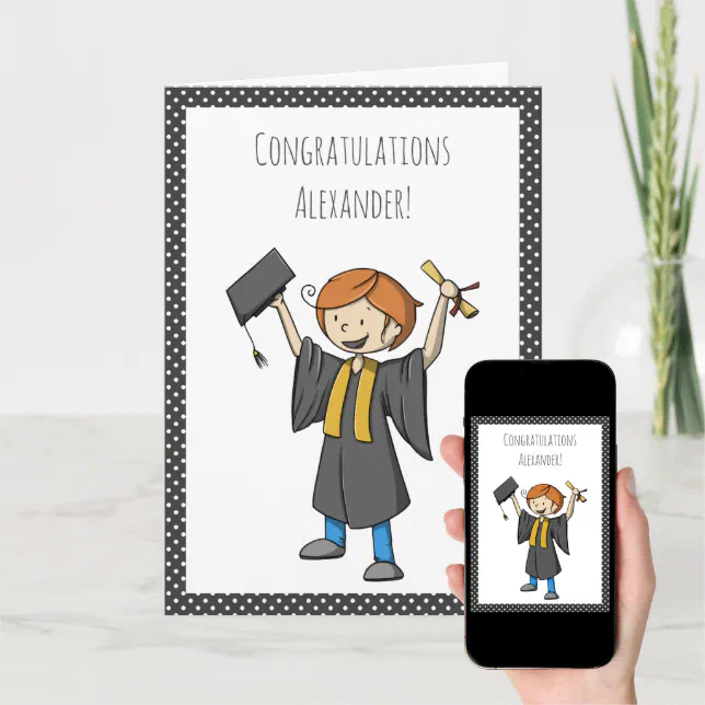 Graduation Personalized Graduate Celebrating Cute Card | Zazzle
