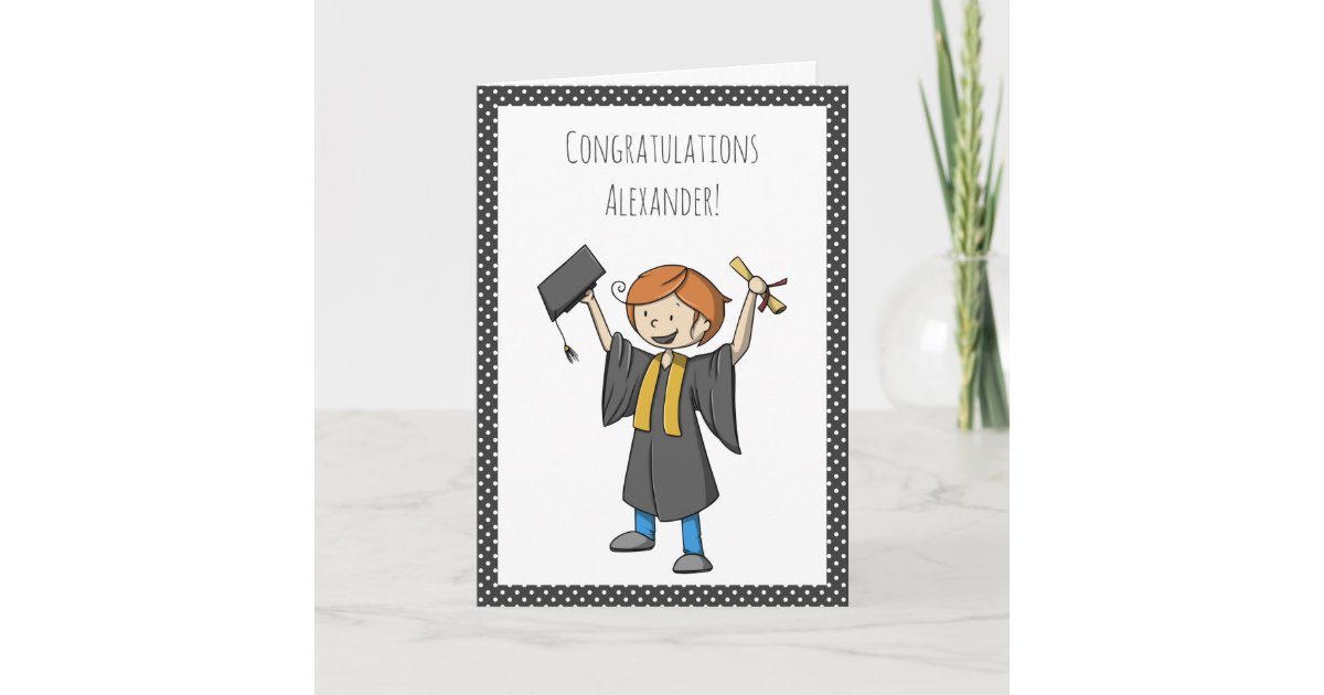 Graduation Personalized Graduate Celebrating Cute Card | Zazzle