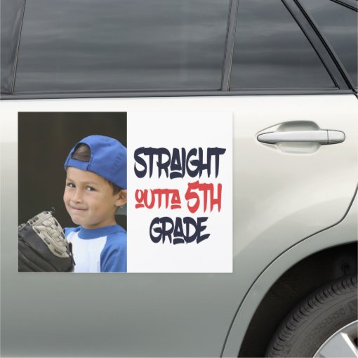 Graduation Photo 5th Grade Promotion Graduation Car Magnet | Zazzle