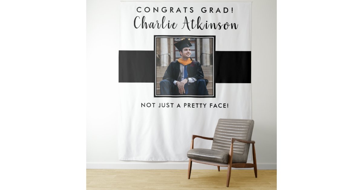 Graduation photo backdrop banner tapestry | Zazzle