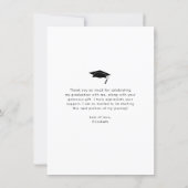Graduation photo bold simple modern typography thank you card | Zazzle