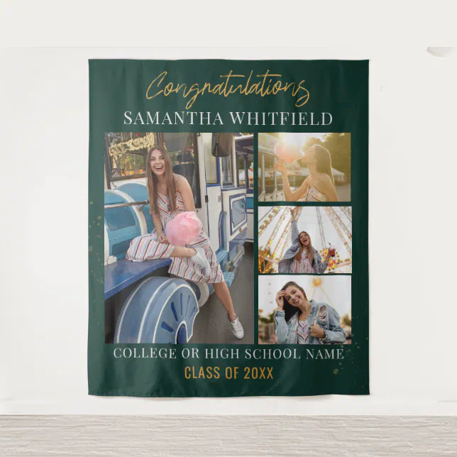 Graduation Photo Collage Backdrop 2025 Photobooth | Zazzle