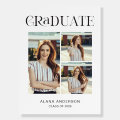 Graduation Photo Collage Modern Elegant Foam Board | Zazzle
