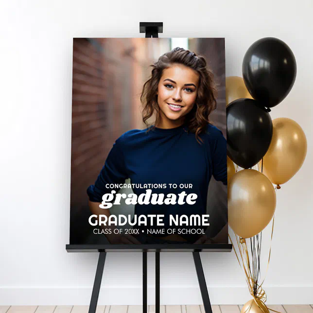 Graduation Photo Congratulation full vertical pic Foam Board | Zazzle